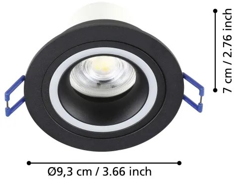Eglo 900764 - LED RGBW Stmívatelné podhledové svítidlo CAROSSO-Z 4,7W/230V černá