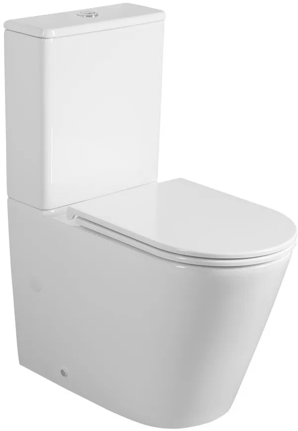 Sapho Sapho, DARIO RIMLESS WC kombi mísa s nádržkou, spodní/zadní odpad, bílá, PC106V