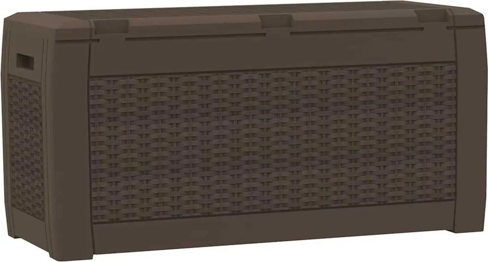 Zahradní úložný box hnědý 119 x 48 x 60 cm polypropylen 152196