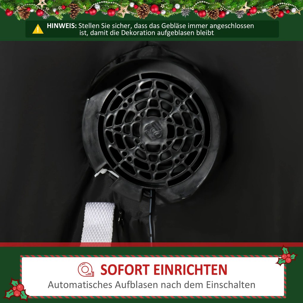 Nafukovací vánoční dekorace Santa Claus 2,4 m