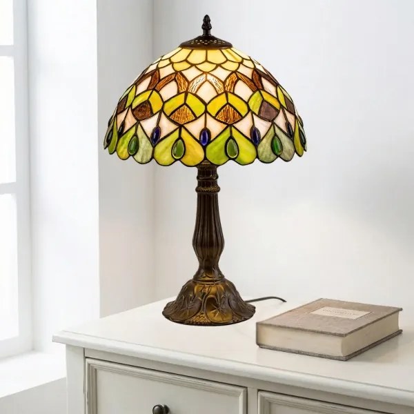 Brilagi - Tiffany vitrážová stolní lampa MARGARET 1xE27/40W/230V