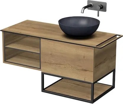 Koupelnová skříňka pod umyvadlo Naturel Oxo 110x50 cm dub halifax OXO110P601ZKDP