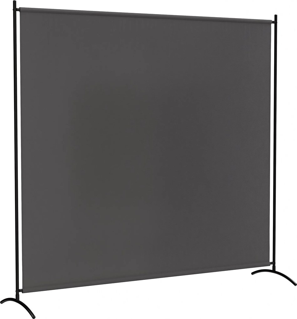 Outsunny zástěna pro soukromí 180 x 50 x 180 cm – ochrana UPF 30+, voděodpudivý panel, stabilní podstavec – tmavě šedá | Aosom