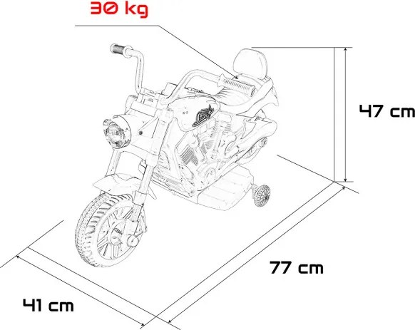 Elektrická motorka STAR bílá