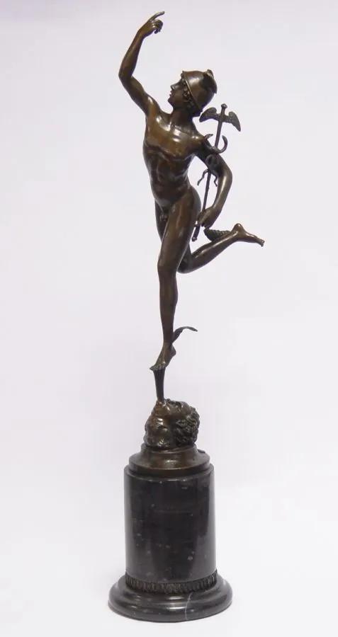 Bronzová soška socha Hermés