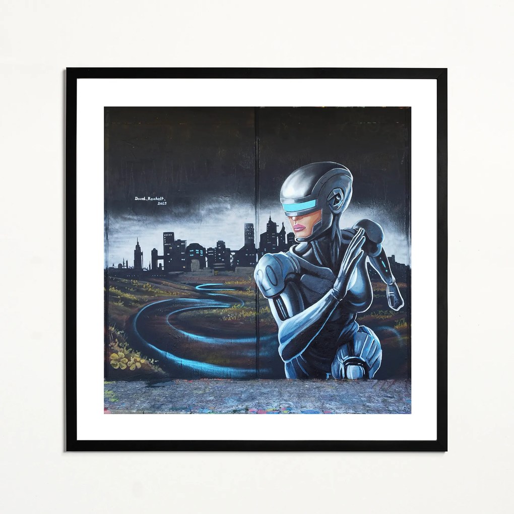 David Reichelt | Útěk Rám: Bílý, Velikost: 40 x 40 cm