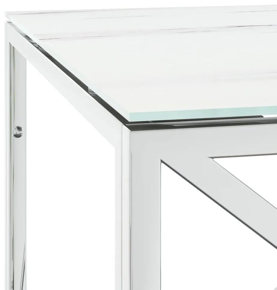 Konferenční stolek 110 x 45 x 45 cm nerezová ocel a sklo