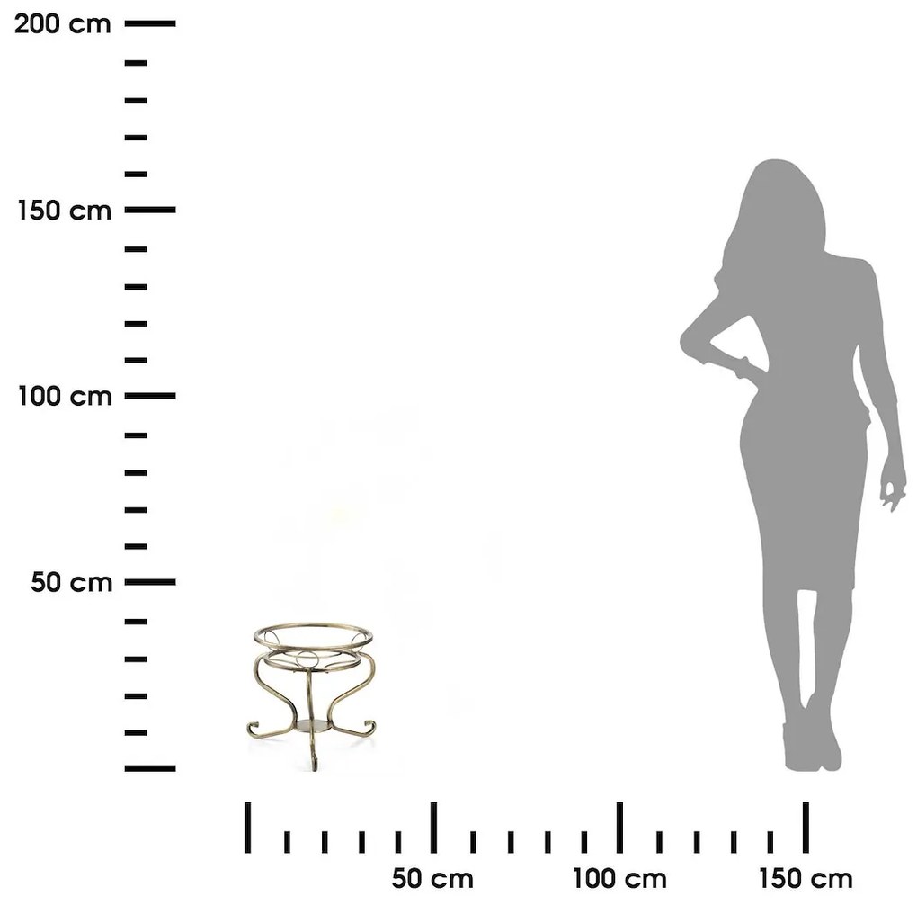 STOJAN NA KVĚTINÁČ GREGG 28X33 CM ZLATÁ