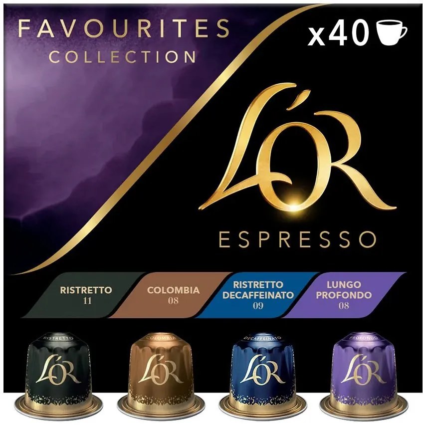 L'or espresso favourites mix 40 ks kapslí pro nespresso®* original kávovary