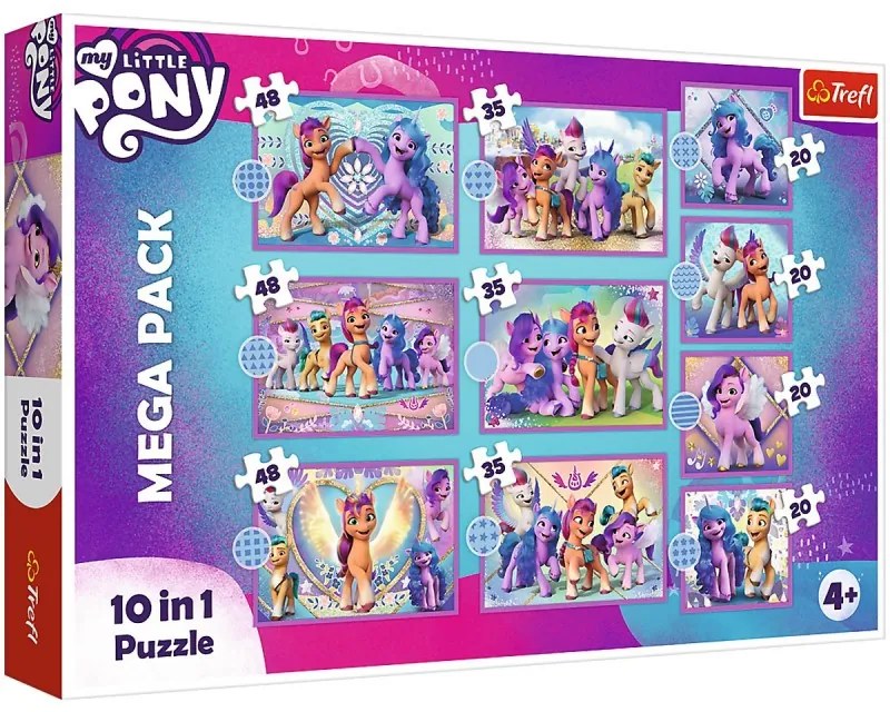 90389 Dětské puzzle - My little pony - 10v1