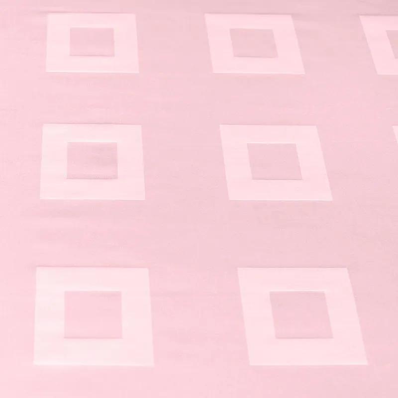 SCANquilt povlečení EXCLUSIVE kostky světle růžová 140 x 200/70 x 90 cm