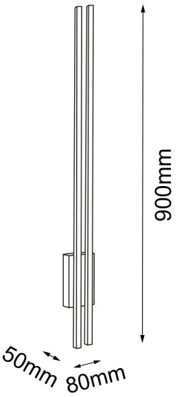 Amplex 8243 - LED Nástěnné svítidlo EBORA 2xLED/3,8W/230V
