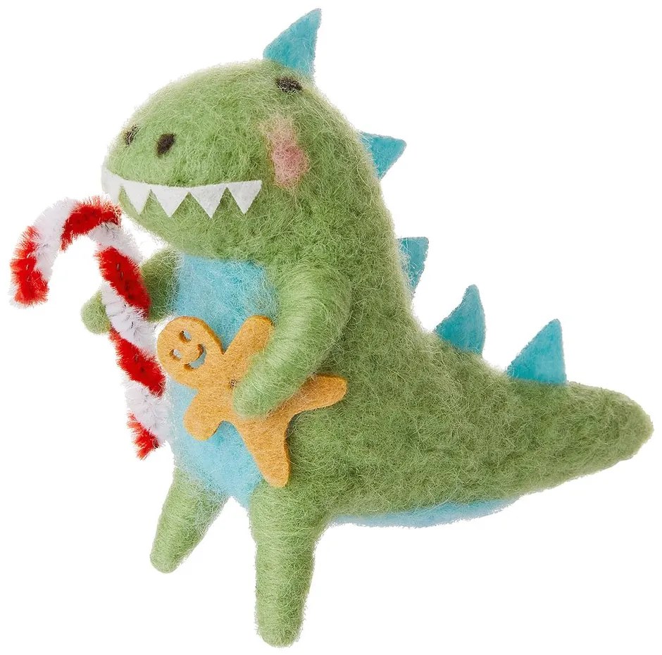 HANG ON Plstěná ozdoba dinosaurus s cukrovou tyčinkou