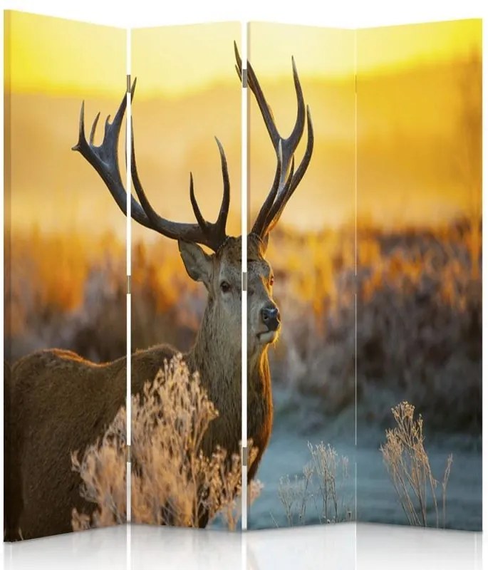 Paraván - Deer | čtyřdílný | oboustranný 145x150 cm