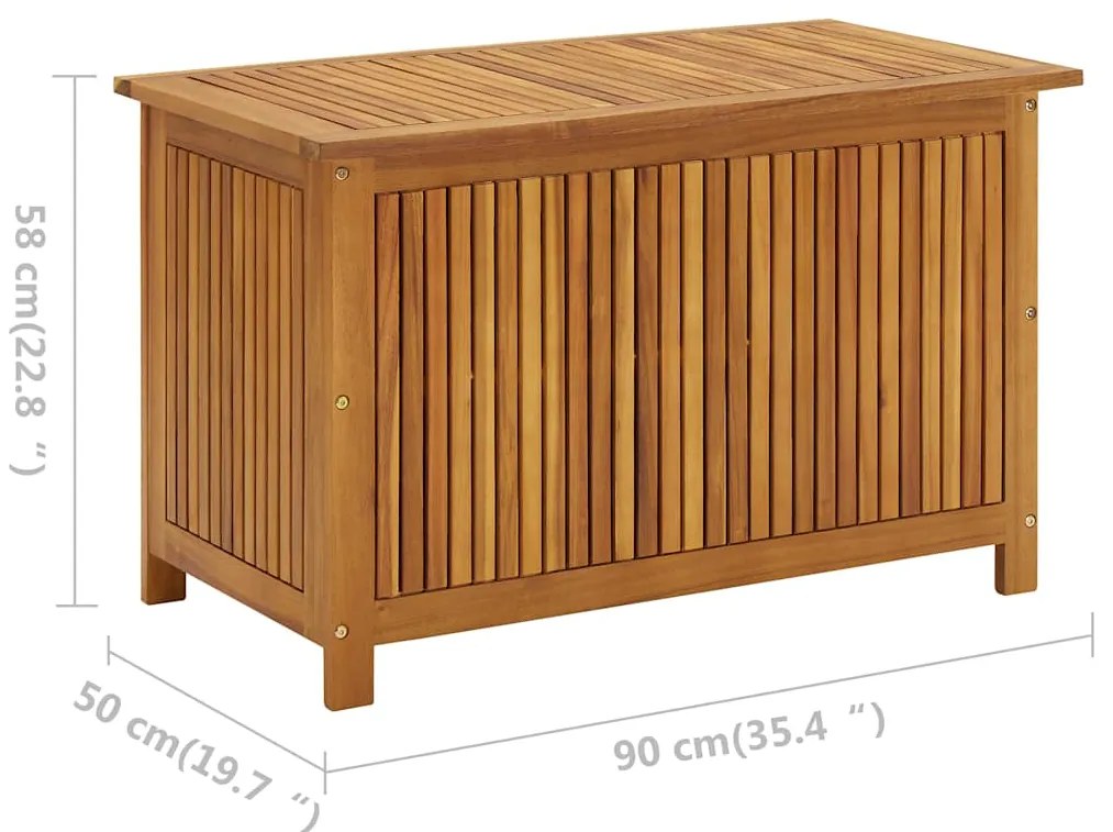 vidaXL Marketos Zahradní úložný box 90 x 50 x 58 cm masivní akáciové dřevo