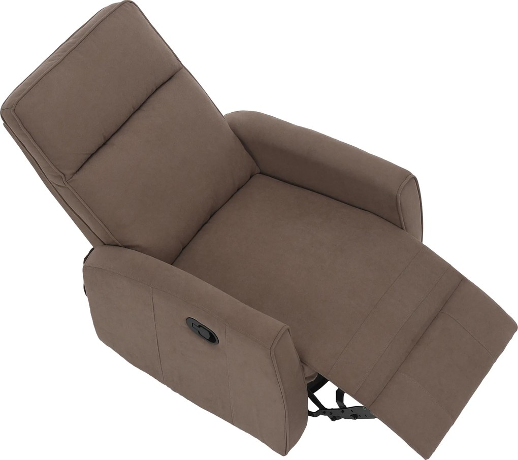 Relaxační otočné křeslo, šedohnědá Taupe, MEKENZI