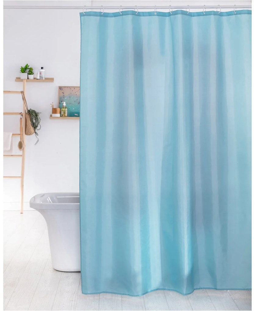 Blancheporte Jednobarevný koupelnový závěs modrá