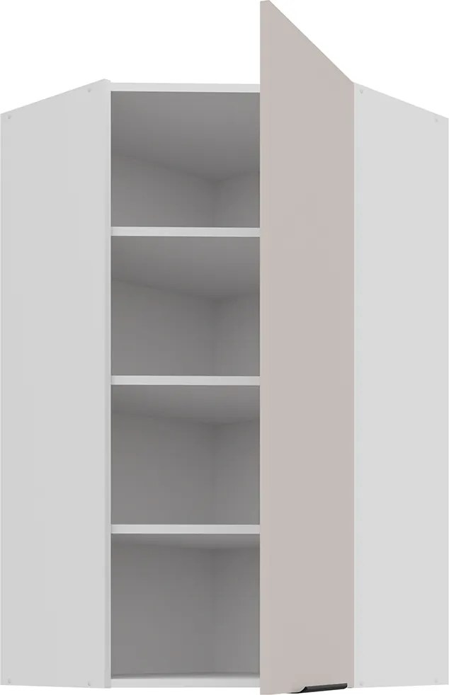 COMO | horní kuchyňská skříňka 60x60 GN-108 1F (45°) rohová s policemi | 60x60 cm | EXTRA VYSOKÁ | bílá/kašmír