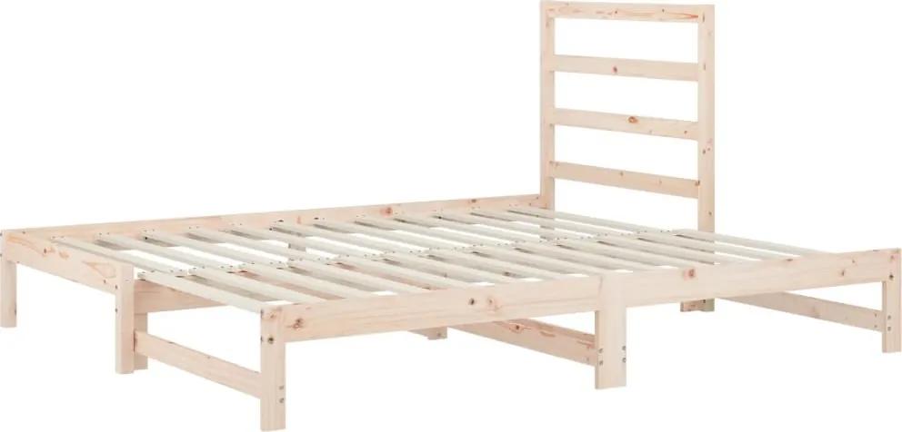 vidaXL Výsuvná postel 2x (90 x 200) cm masivní borovice [3108302] Barva: Přírodní