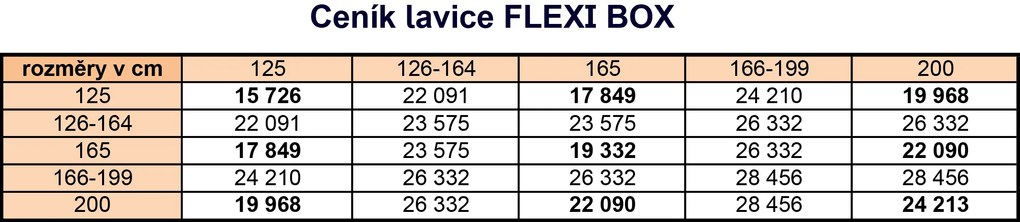 Iktus Rohová jídelní lavice FLEXI BOX Strana B: 125 cm, Strana A: 200 cm