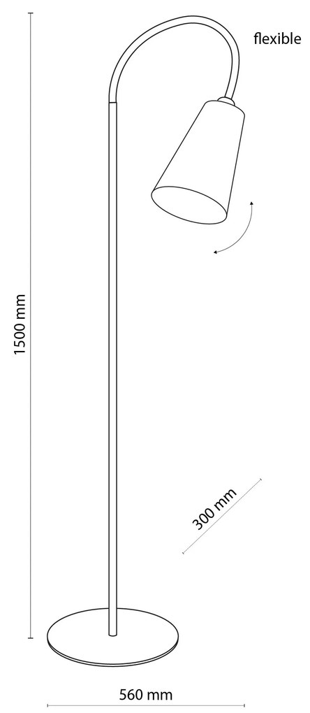 Podlahová lampa TK 3082 WIRE COLOUR