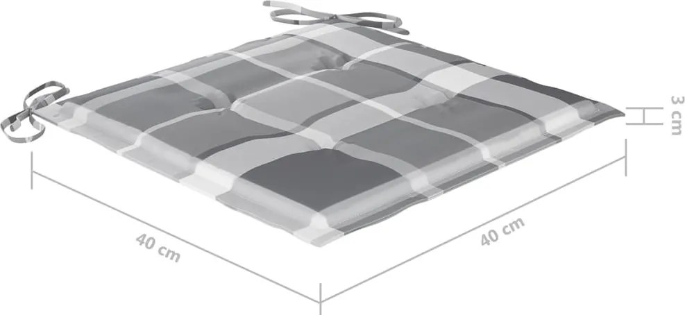 vidaXL Zahradní židle 2 ks podušky masivní teakové dřevo [3062220] Barva: Modrá