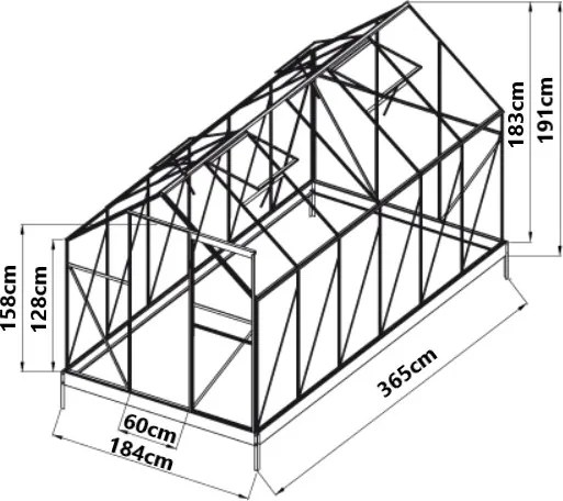 Hliníkový skleník VeGA 7000 STRONG-22