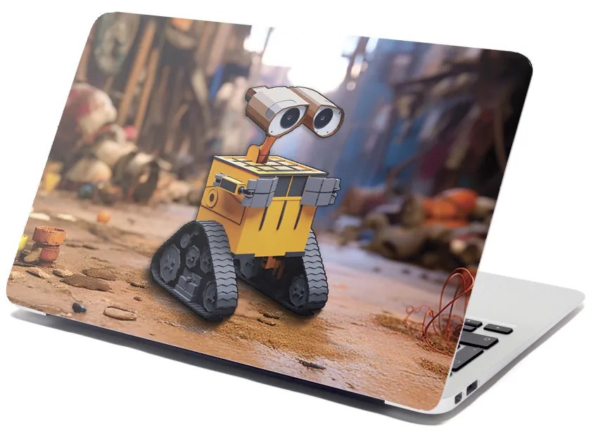 Sablio Samolepka na notebook Wall-E robot Město - 29x20 cm