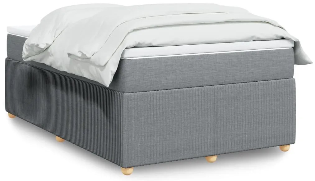 Box spring postel s matrací černá 120x200 cm textil