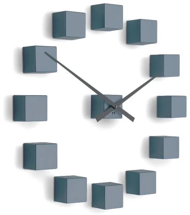 Designové nástěnné nalepovací hodiny Future Time FT3000GY Cubic light grey