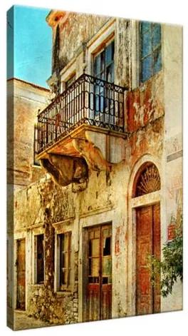 Obraz na plátně Historická ulička v Řecku 20x30cm 2237A_1S