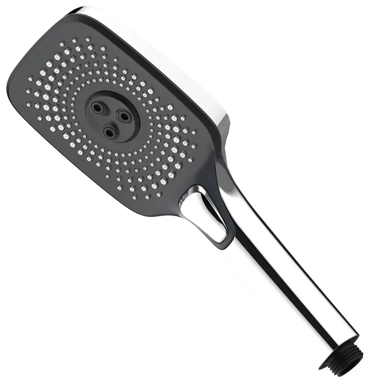 Mereo Mereo, Termostatická nástěnná sprchová baterie s hadicí, ruční a talířovou hranatou sprchou 300x190mm, CB60104TSG