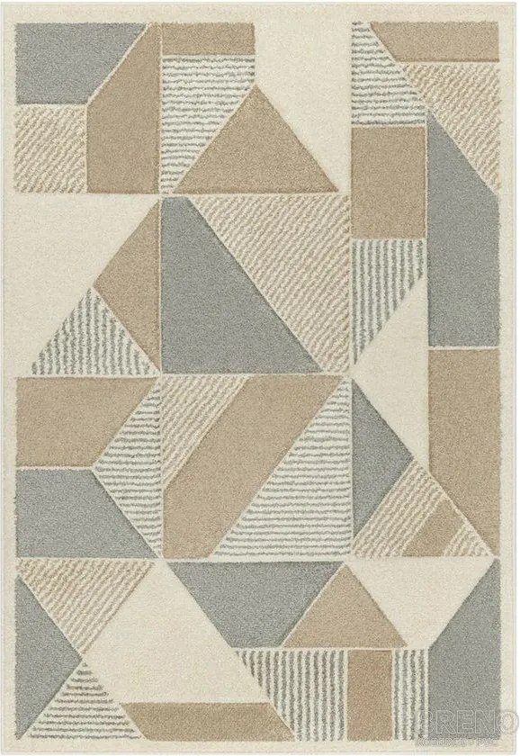 Breno Kusový koberec DIXIE CARVED 54150/YC9Q, 160x235 cm, Vícebarevné/Béžová