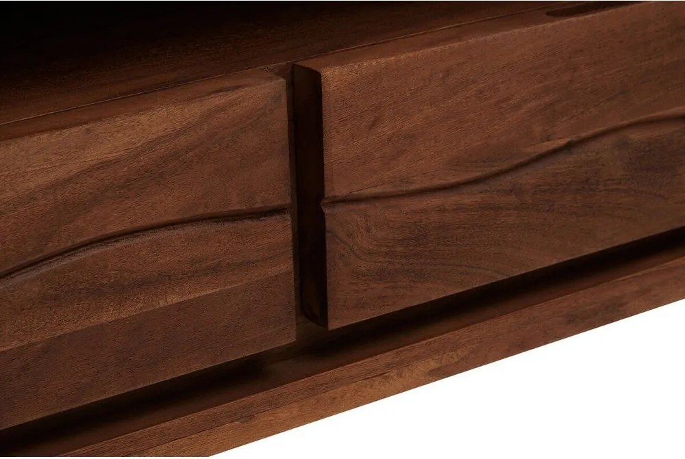 TV stolek z masivu akácie v tmavě přírodní barvě 140x52x50 cm Simla – Premier Housewares