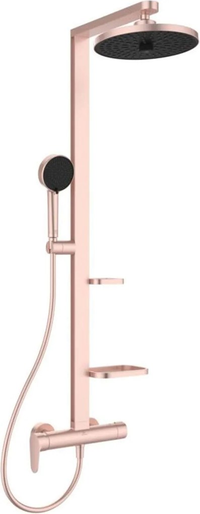 Ideal Standard - Sprchový set s baterií, průměr 26 cm, 2 proudy, rosé BD584ROROZ2