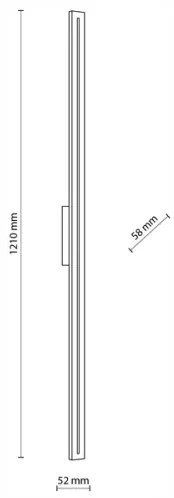 LED Venkovní nástěnné svítidlo LINEA LED/30W/230V IP65 121 cm antracit