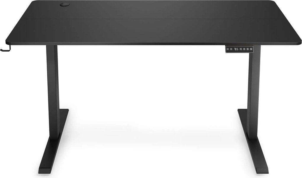 Elektrický psací stůl 140 x 60 cm Biago -černý