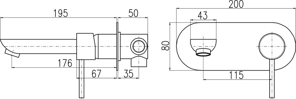 Slezák - RAV Umyvadlová baterie podomítková s tělesem SEINA - , Růžové zlato kartáčovaná