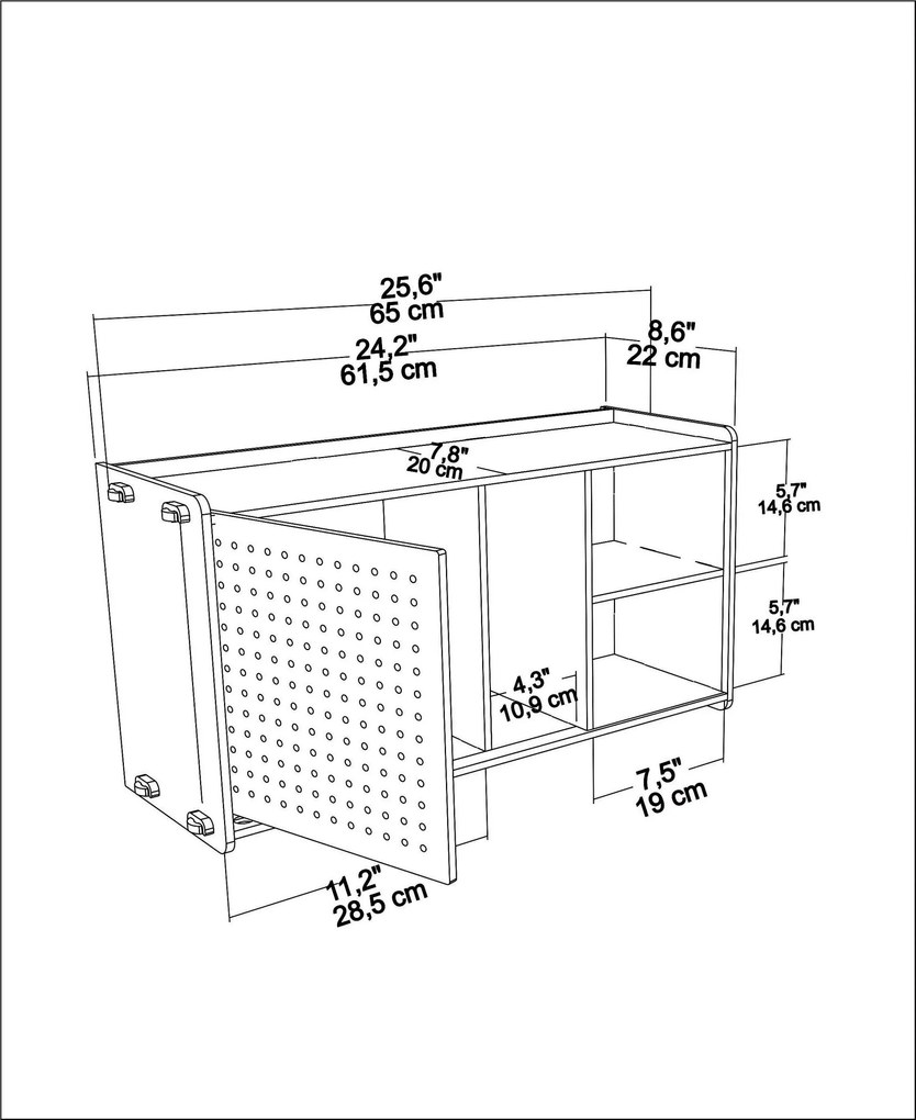 Nástěnná police FORE dub přírodní