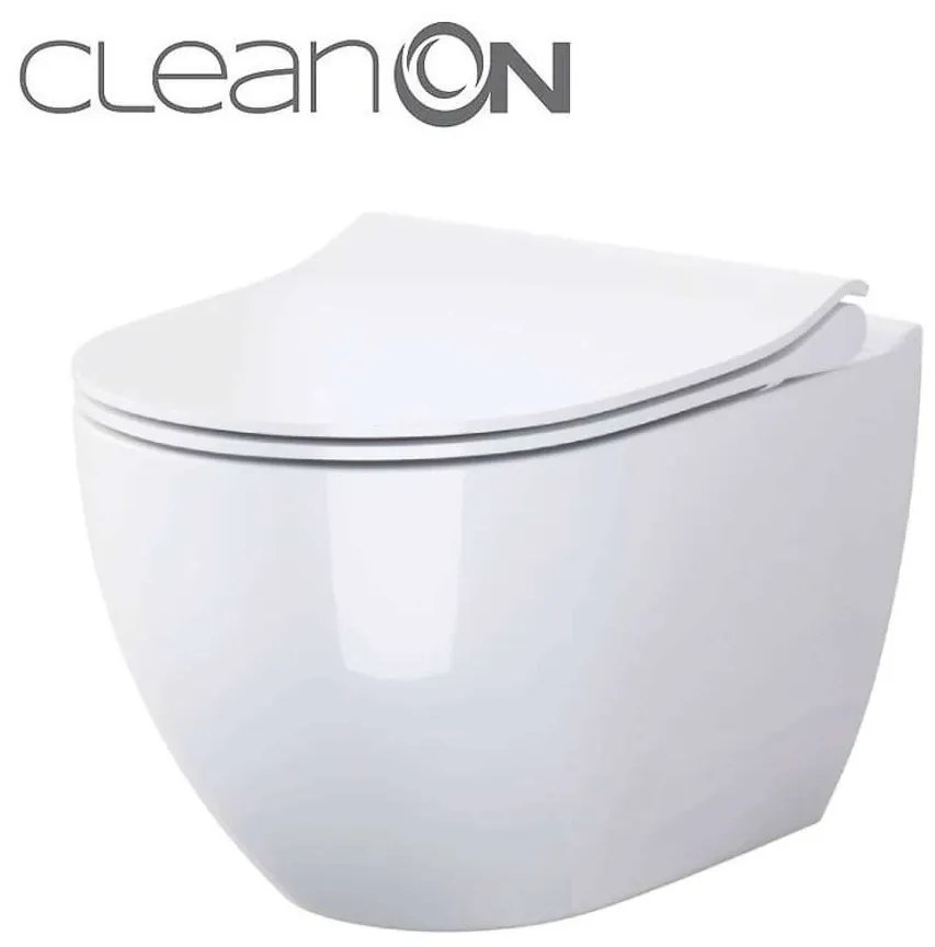 Cersanit Zen - Závěsné WC se sedátkem SoftClose, CleanOn, bílá S701-428