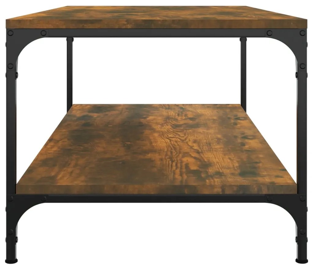 Konferenční stolek kouřový dub 80x50x40 cm kompozitní dřevo - Default Title