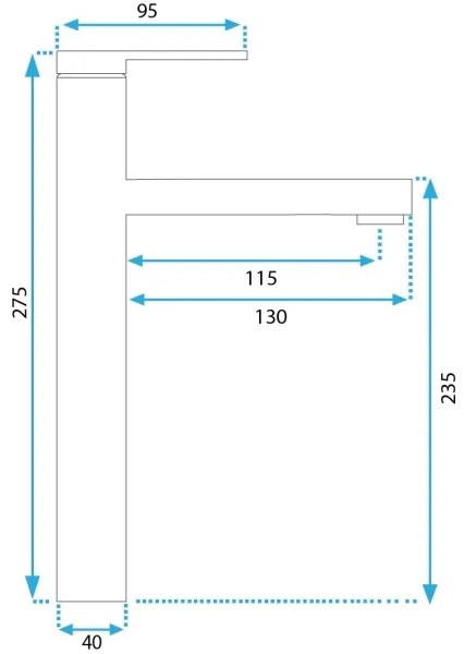 REA-B6215 - Umyvadlová baterie PIXEL 27,5 cm zlatá
