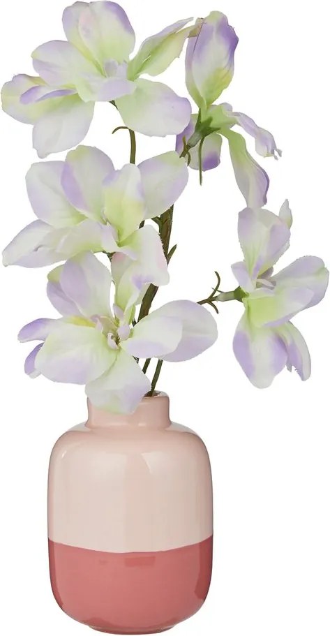 TWO TONE Váza 10 cm - sv. růžová/tm. růžová