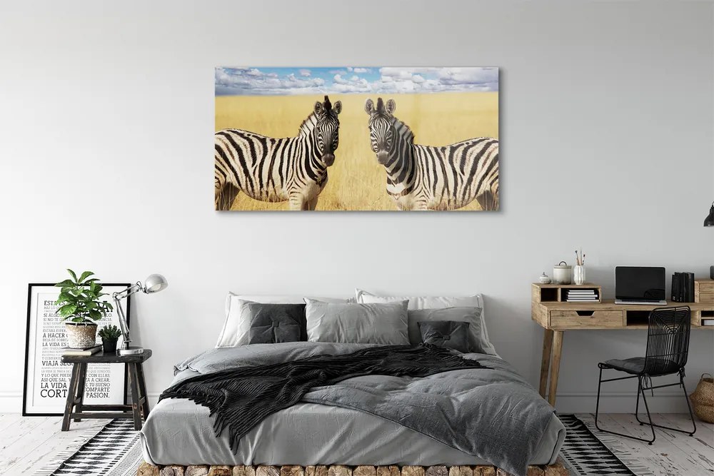 akrylový obraz zebra box 140x70 cm