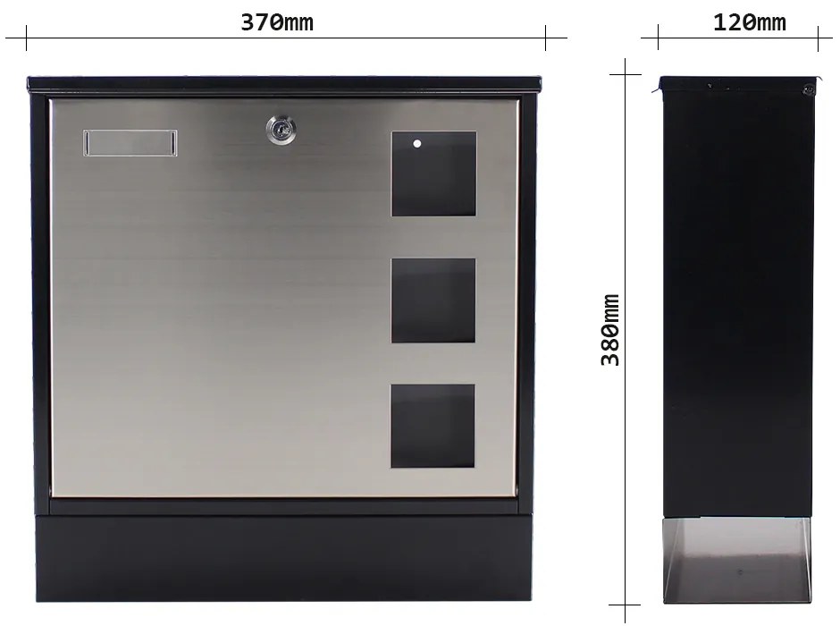 Rottner Design Mailbox poštovní schránka černá