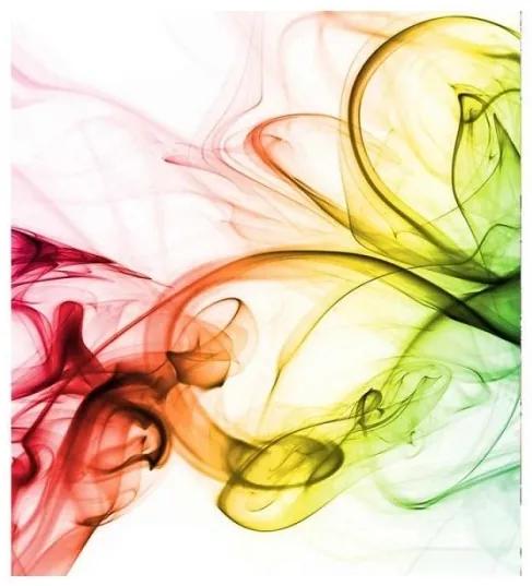 DIMEX | Vliesová fototapeta na zeď Teplý kouř barev MS-3-0289 | 225 x 250 cm | bílá, růžová, žlutá, zelená, oranžová