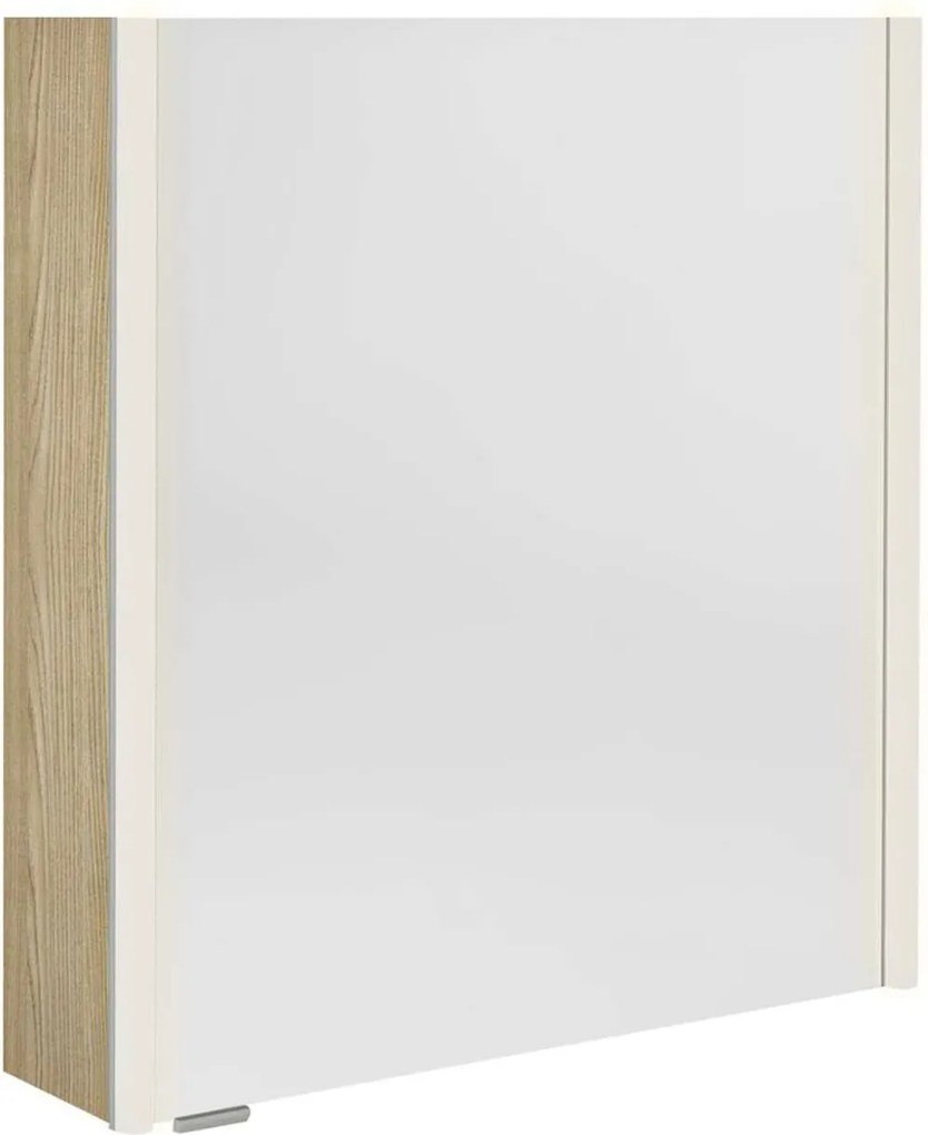Sapho Alix - Zrcadlová skříňka s LED osvětlením 66x70x18 cm, 2x dvířka, P/L, jilm bardini AX166-0013