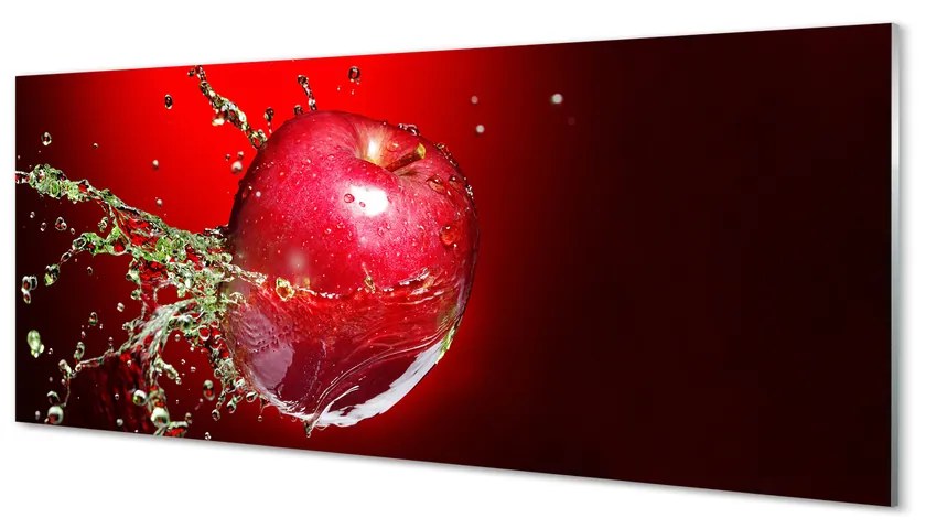 akrylový obraz jablko kapky 120x60 cm