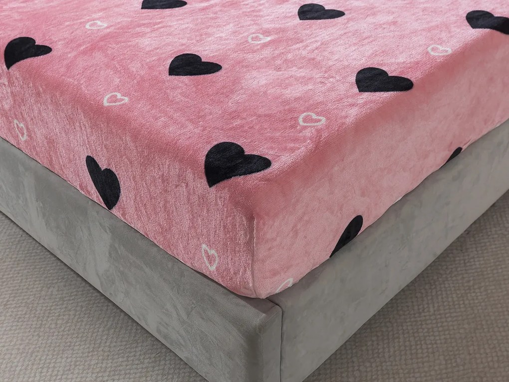 XPOSE® Mikroplyšové prostěradlo LOVE Exclusive 90x200 cm