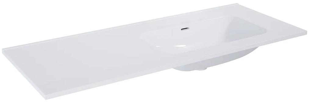 Elita Skappa, nábytkové umyvadlo bez otvoru (80+40)x46x2 cm, pravé, bílá lesklá, ELT-146037